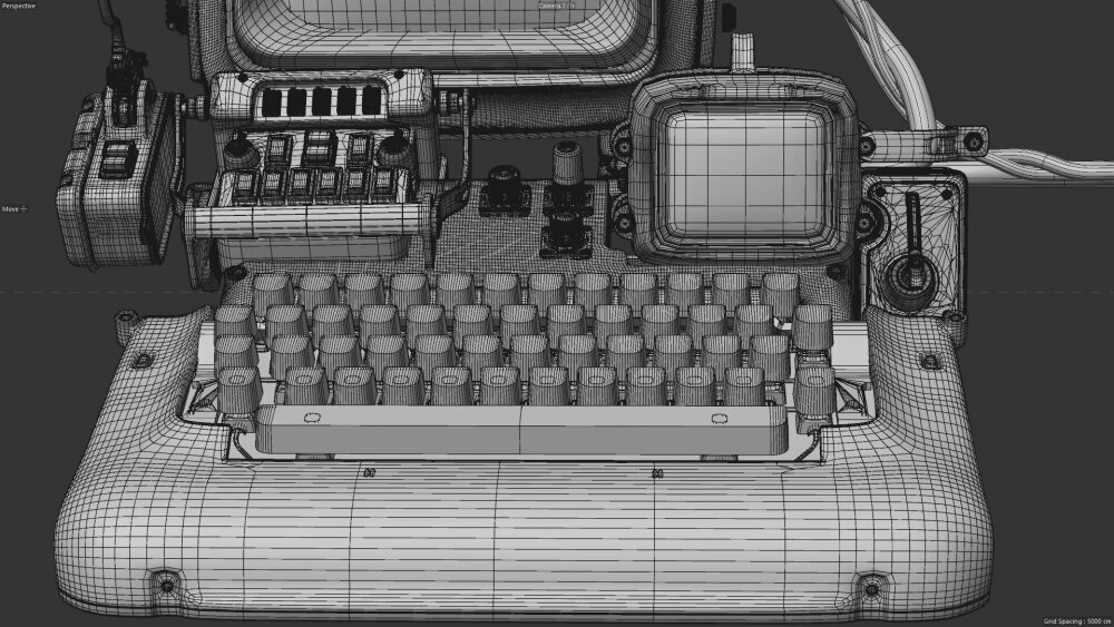Game ready Cyberpunk Retro Scifi Terminal 3D model - Download Desktop ...