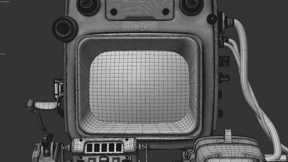 Game ready Cyberpunk Retro Scifi Terminal 3D model - Download Desktop ...