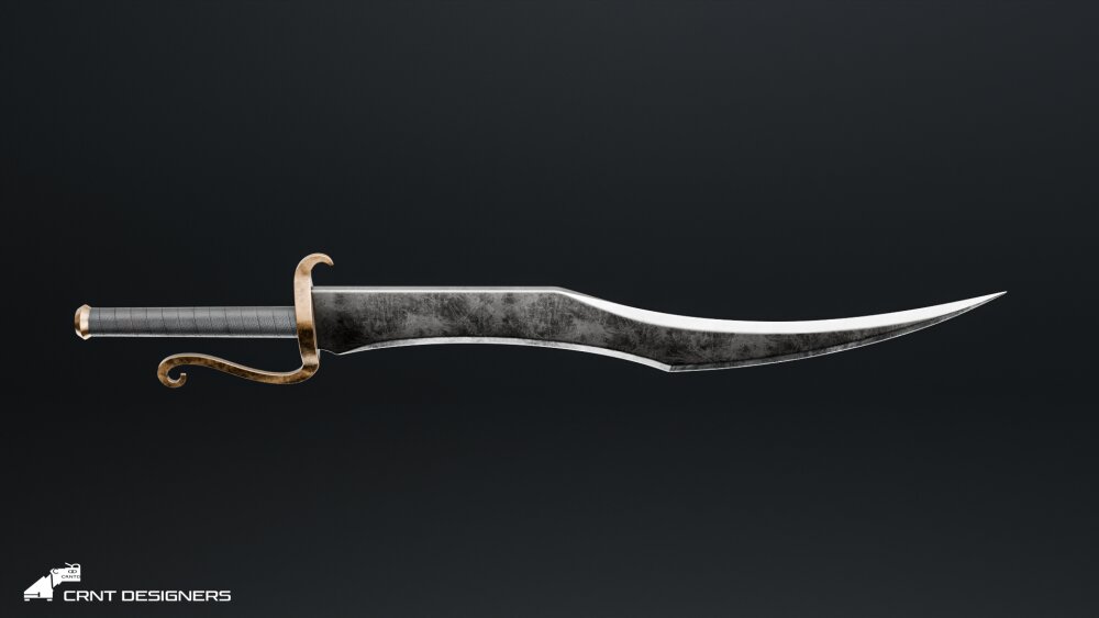 Hoja de Cimitarra Árabe Modelo 3D - Descargar Bladed Weapon on 3DModels.org