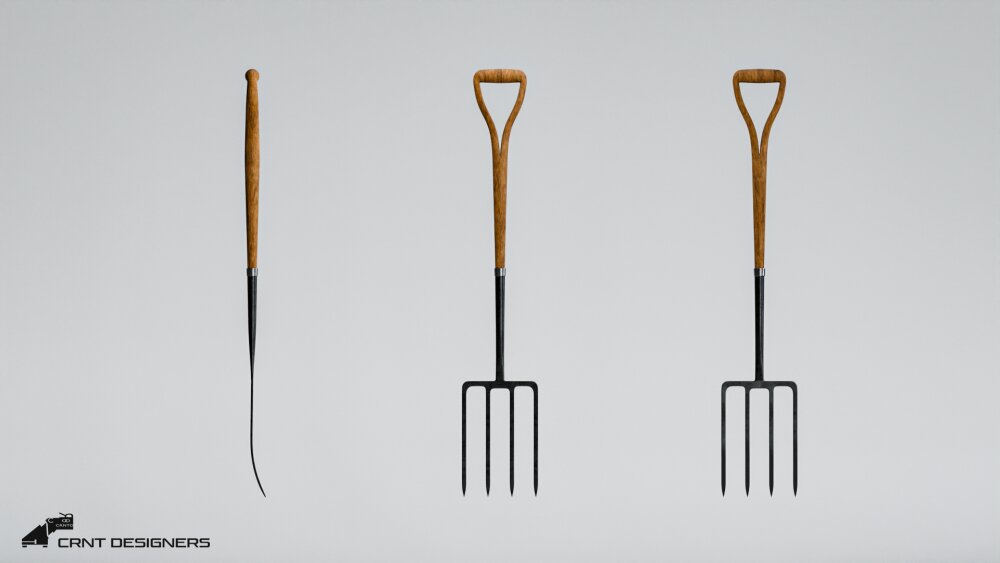 Garden Digging Fork 3Dモデル - ダウンロード 工具 on 3DModels.org