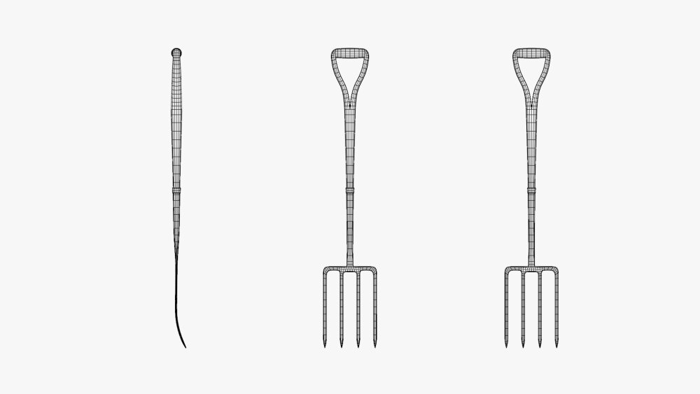 Garden Digging Fork 3D model - Download Tools on 3DModels.org