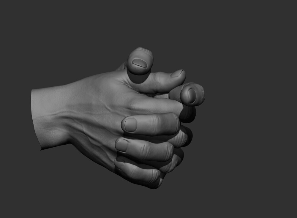 12 Poses de Mano Masculina Modelo 3D - Descargar Anatomy activado ...