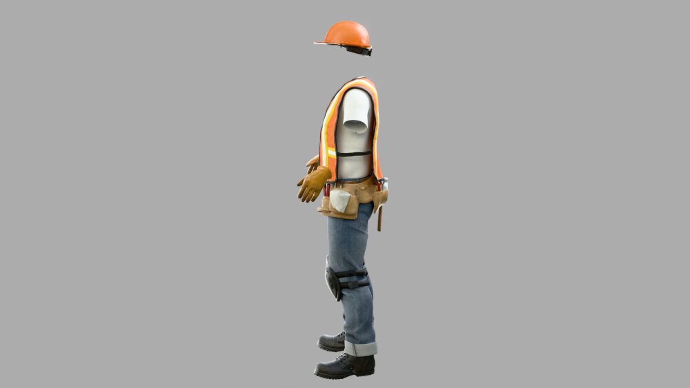 Construction Worker Outfit 1 3D model - Download Suits on 3DModels.org