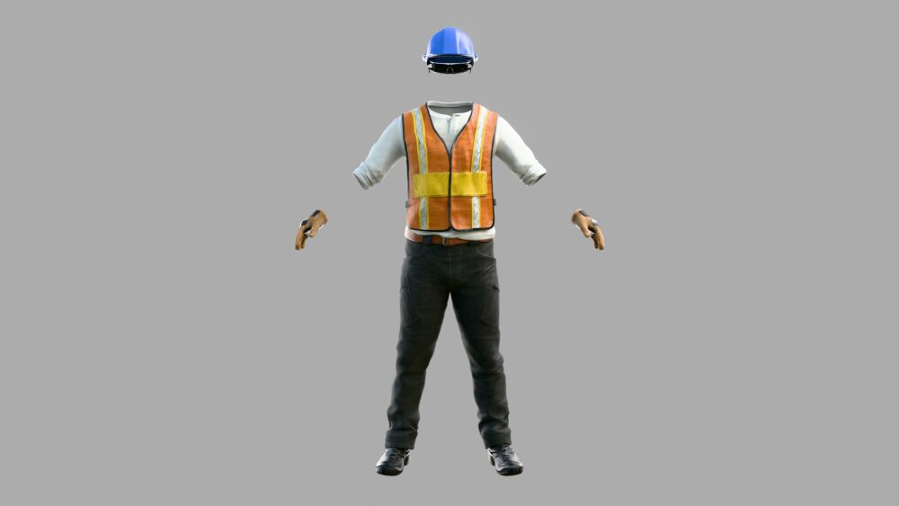 Construction Worker Outfit 2 3D model - Download Suits on 3DModels.org