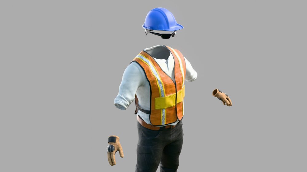 Construction Worker Outfit 2 3D model - Download Suits on 3DModels.org