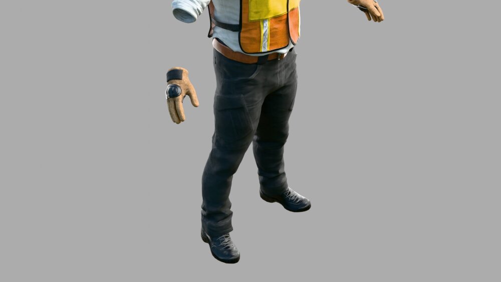 Construction Worker Outfit 2 3D model - Download Suits on 3DModels.org