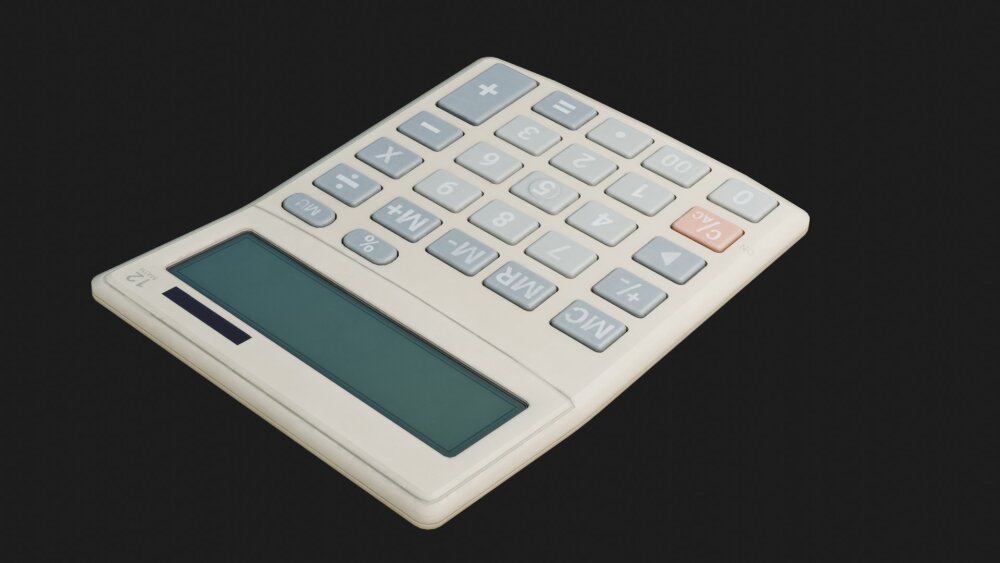 Vintage Calculator 3D model - Download Stationery on 3DModels.org