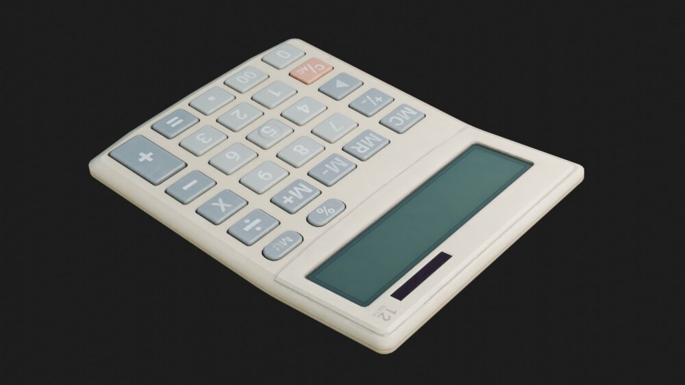 Vintage Calculator 3D 모델 - 다운로드 문구류 on 3DModels.org