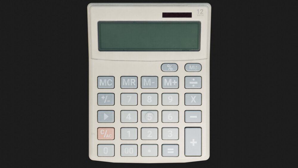 Vintage Calculator 3D 모델 - 다운로드 문구류 on 3DModels.org