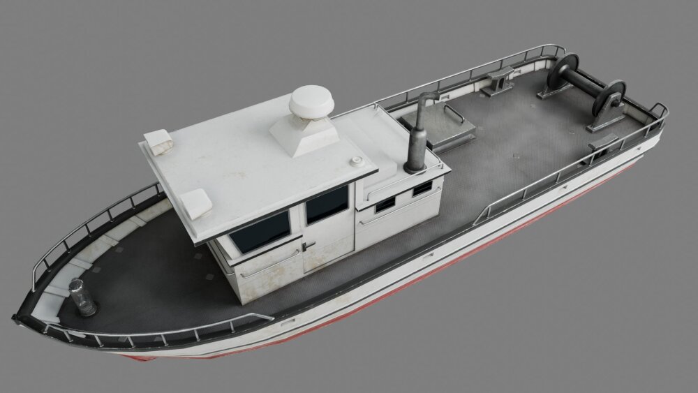 Fishing Boat Low Poly 3D model - Download Motorboat on 3DModels.org