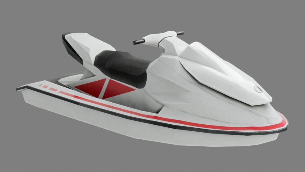 Jet Ski Low Poly 3D model - Download Motorboat on 3DModels.org
