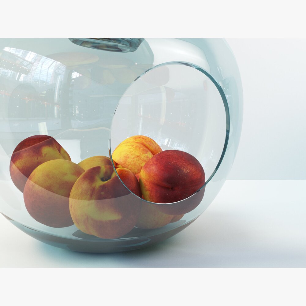 POLS POTTEN Apple Glass Fruit Bowl 3D model - Download Tableware on ...