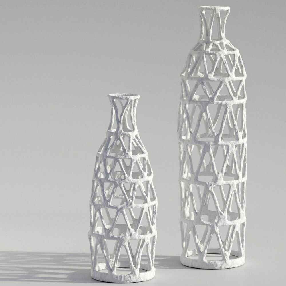 Papier-Mache Vases 3D model - Download Decoration on 3DModels.org