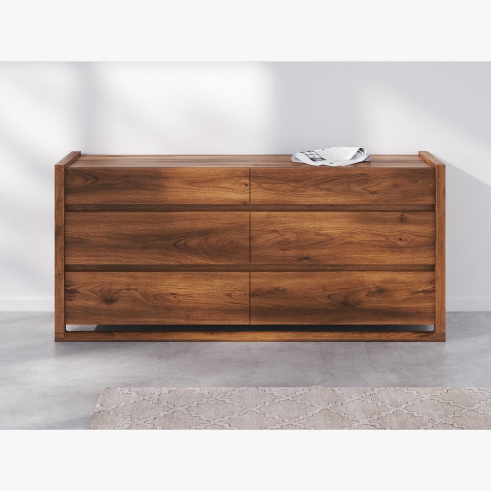 DWR Matera 6 Dresser 3D model - Download Chest of drawers on 3DModels.org