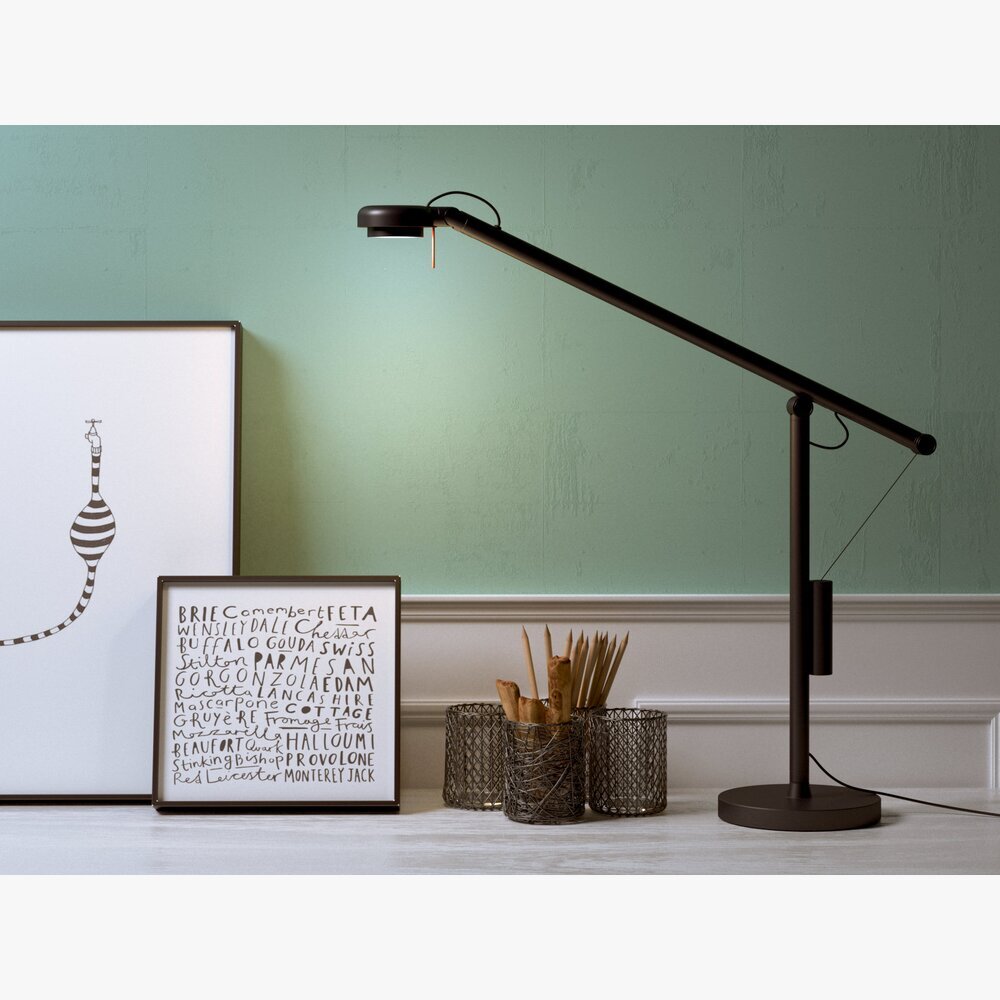 Hay Fifty-Fifty Mini Table Lamp 3D model - Download Lamp on 3DModels.org