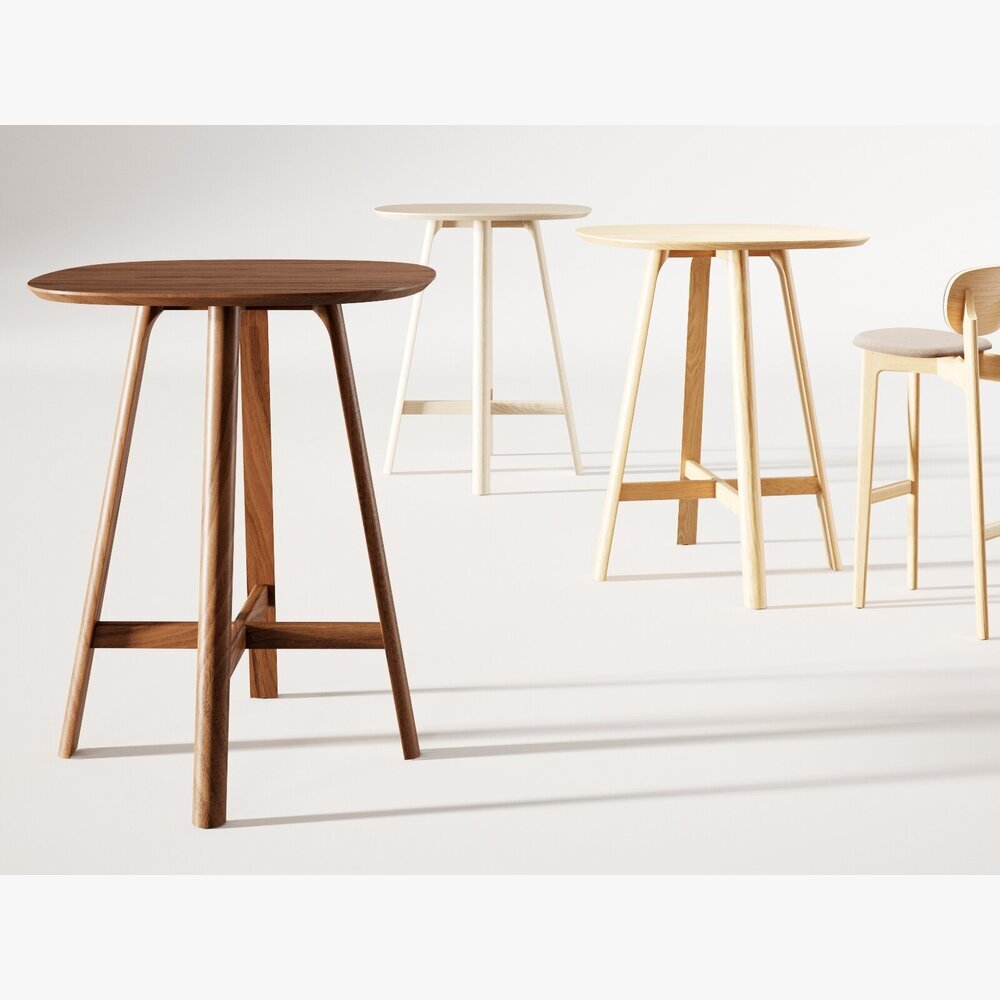 Zeitraum Rail Snack High Table 3D model - Download Table on 3DModels.org