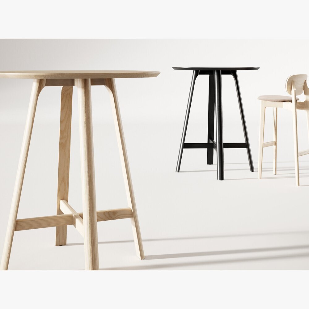 Zeitraum Rail Snack High Table 3D model - Download Table on 3DModels.org