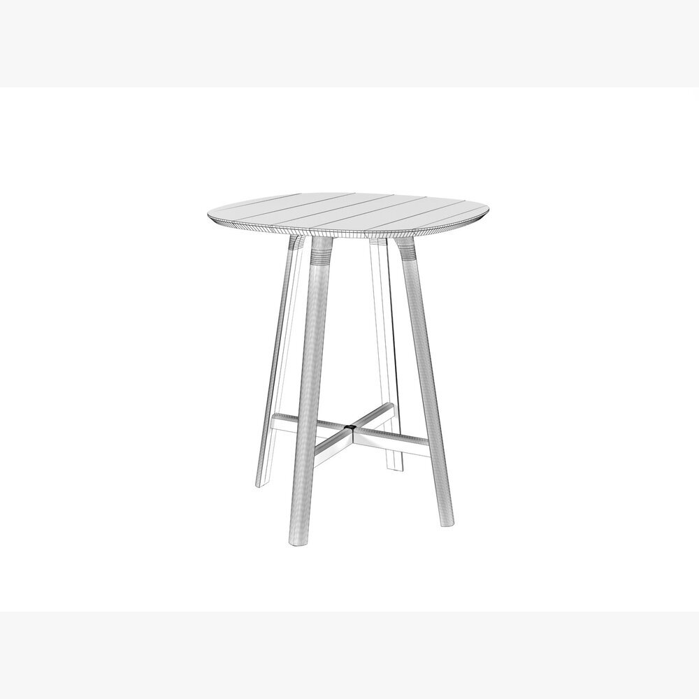 Zeitraum Rail Snack High Table 3D model - Download Table on 3DModels.org