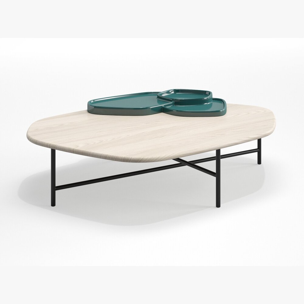 Ligne Roset Lewa Coffee Table L 3D model - Download Table on 3DModels.org
