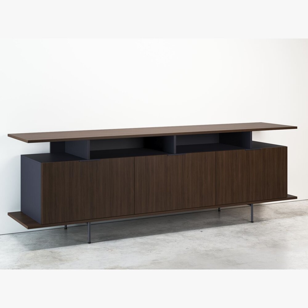 Ligne Roset Alando 3-Doors Sideboard 3D model - Download Sideboard on ...