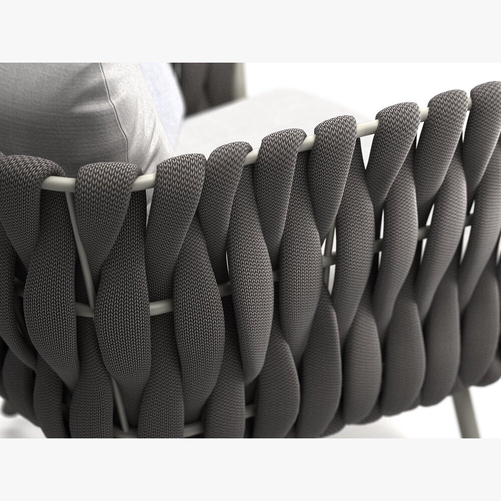 Sillón Club Tribu Tosca Con Cojín Decorativo Turquesa Modelo 3D ...