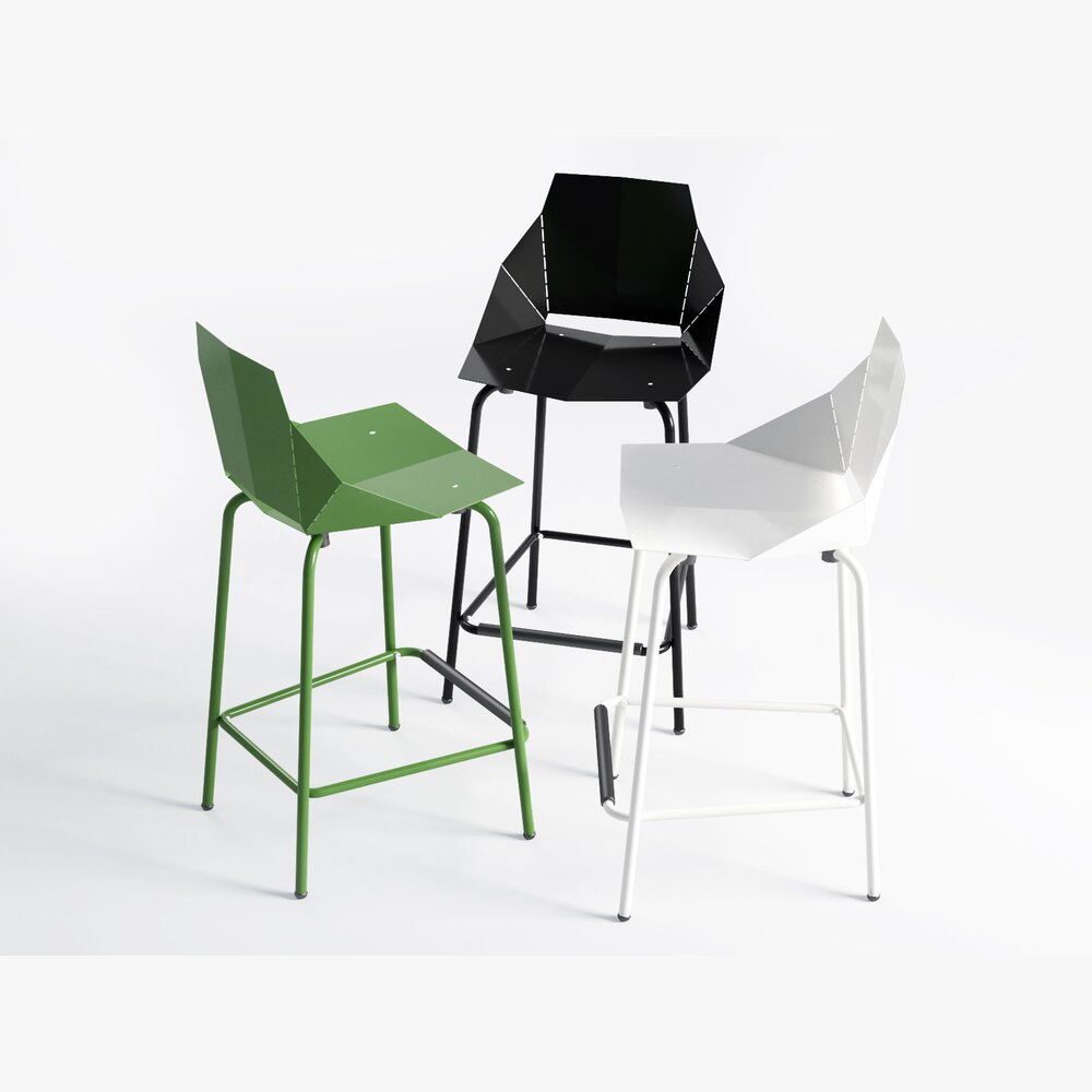Blu Dot Real Good Counter Stool 3D model - Download Chair on 3DModels.org