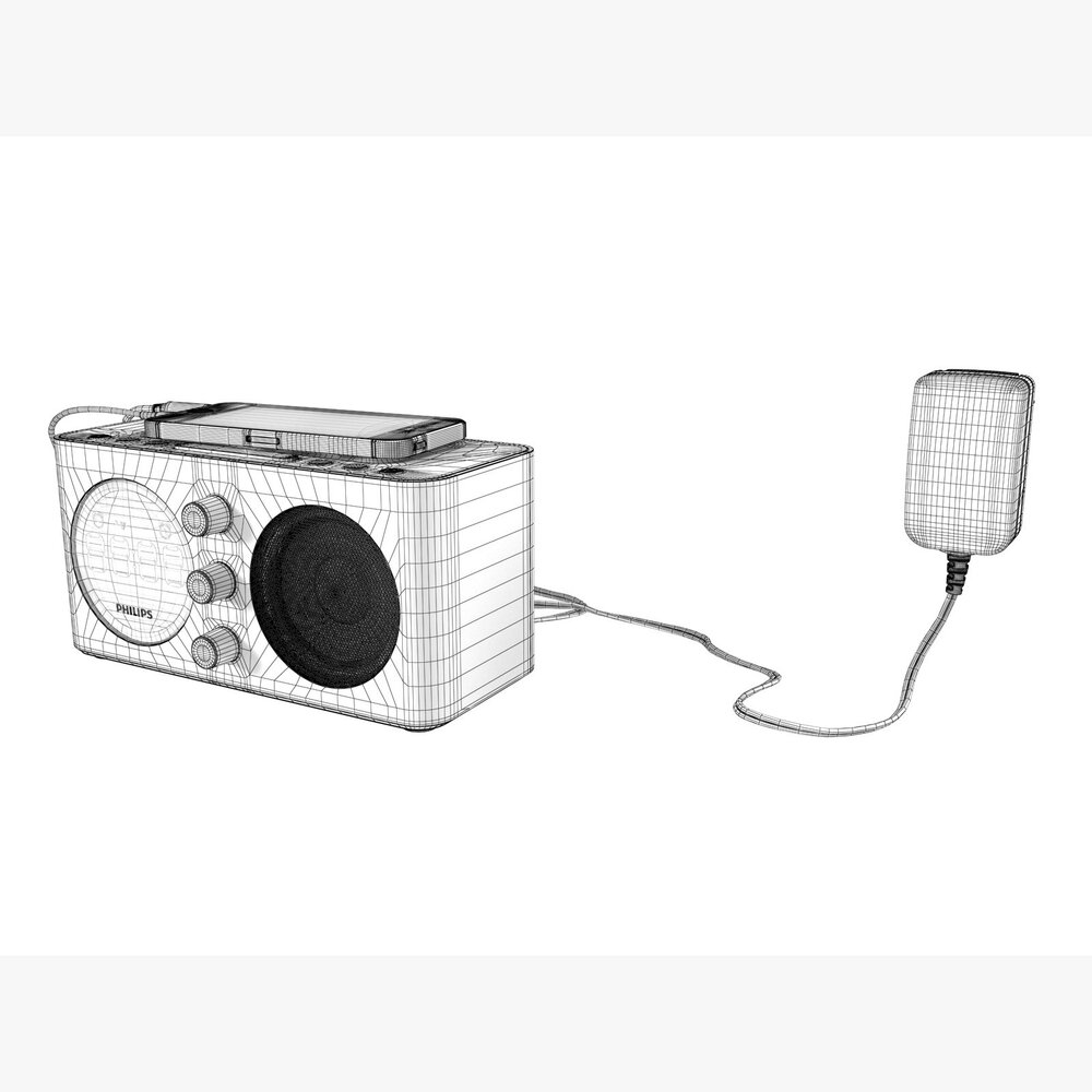 PHILIPS AJ6200DB FM Alarm Clock Radio 3D model - Download Audio Devices ...