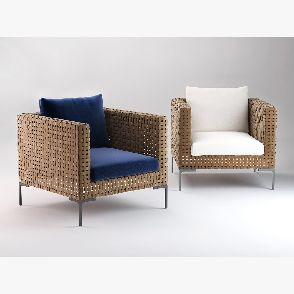 B&B Italia Charles Armchair 3D model - Download Armchair on 3DModels.org