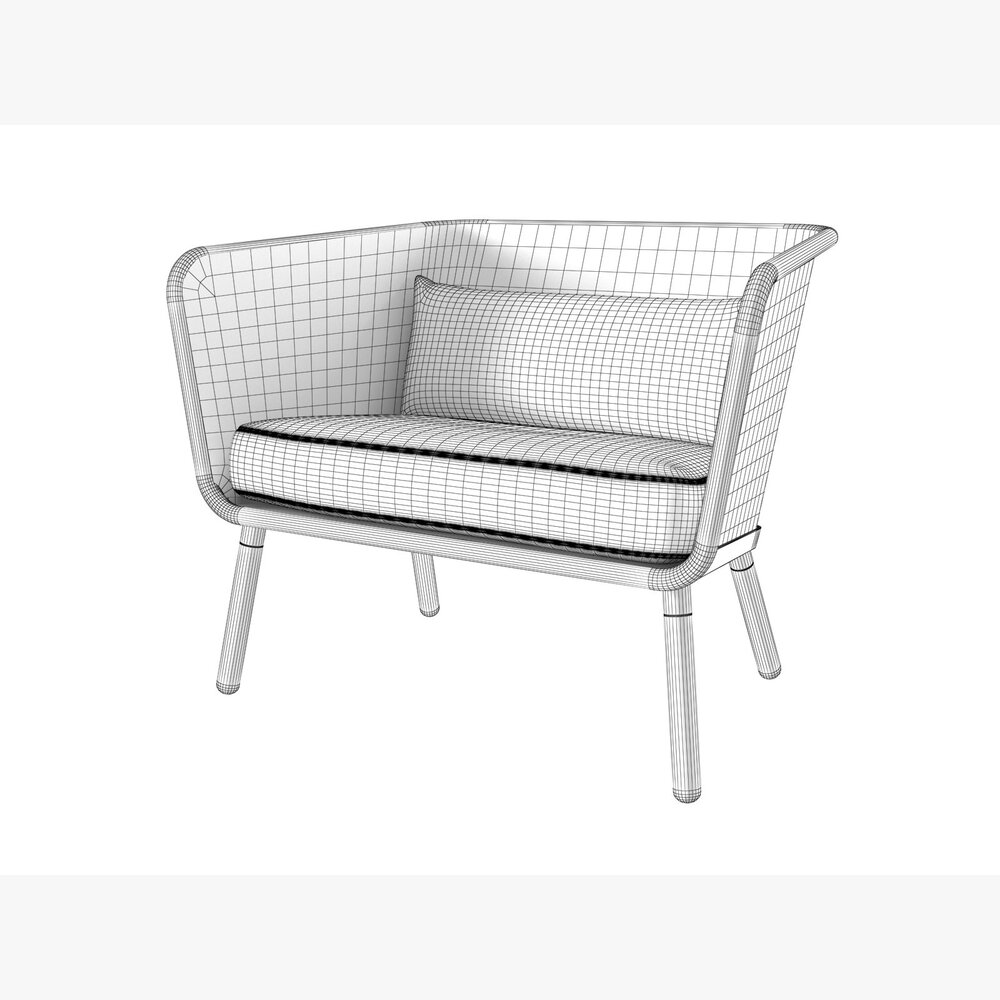 Bla Station Honken Easy Chair 3D model - Download Armchair on 3DModels.org
