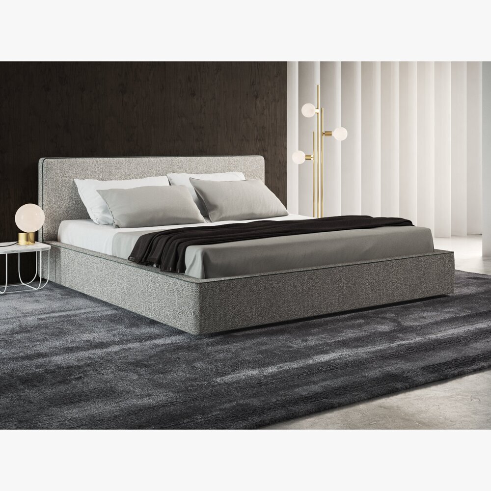 Alberta Laguna Bed 3D model - Download Bed on 3DModels.org