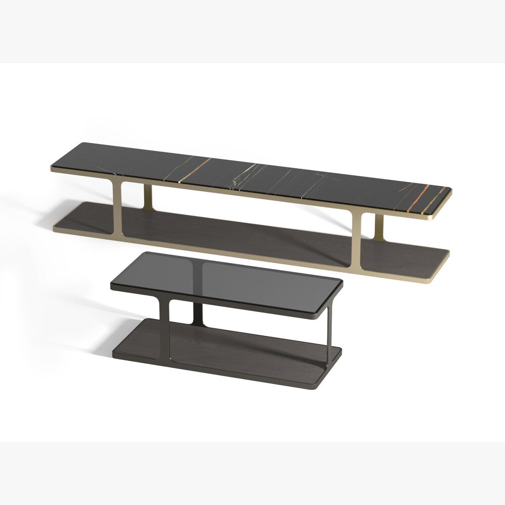 Poliform Creek Side Table 3D model - Download Table on 3DModels.org