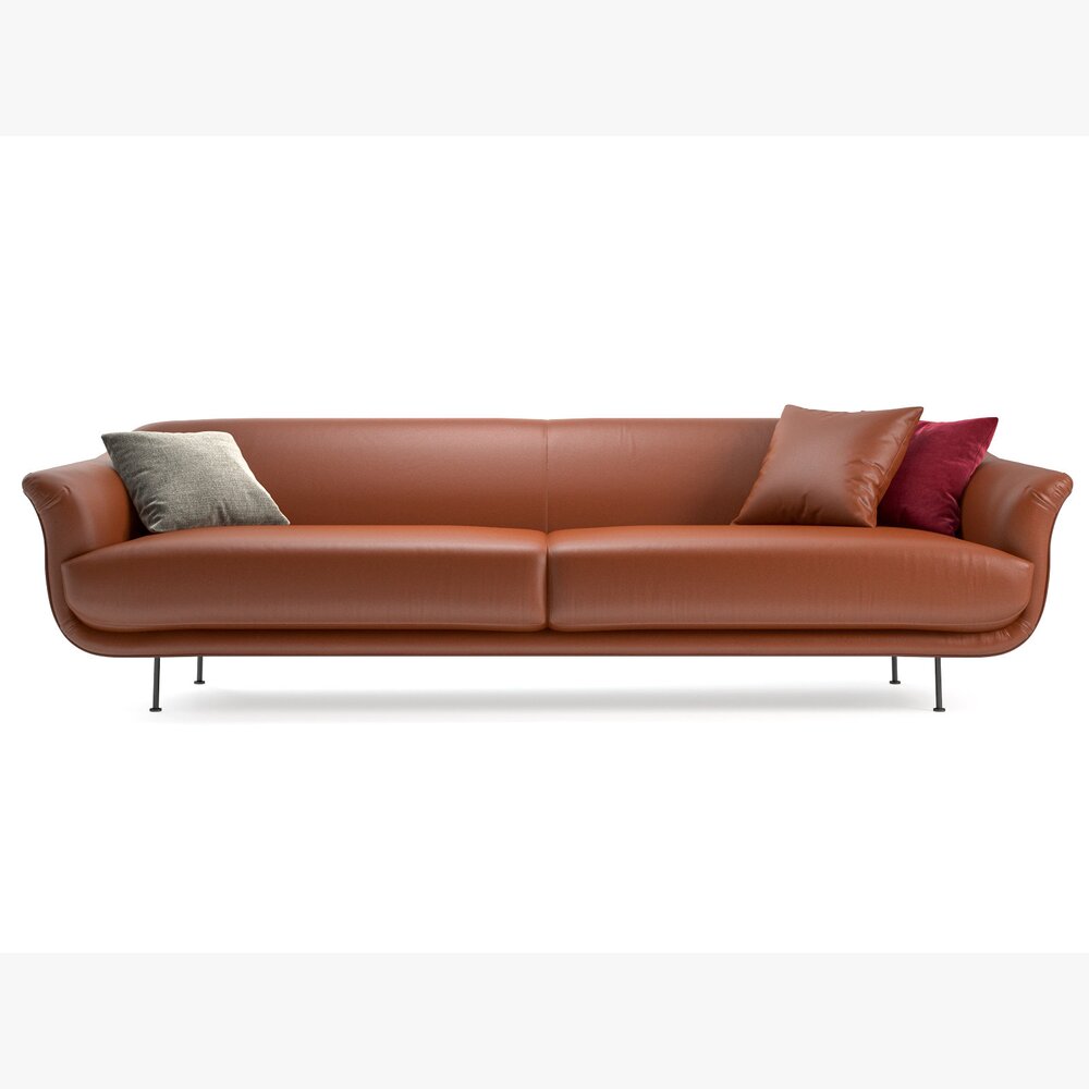 Alberta Style 3-Seater Sofa 3D model - Download Sofa on 3DModels.org