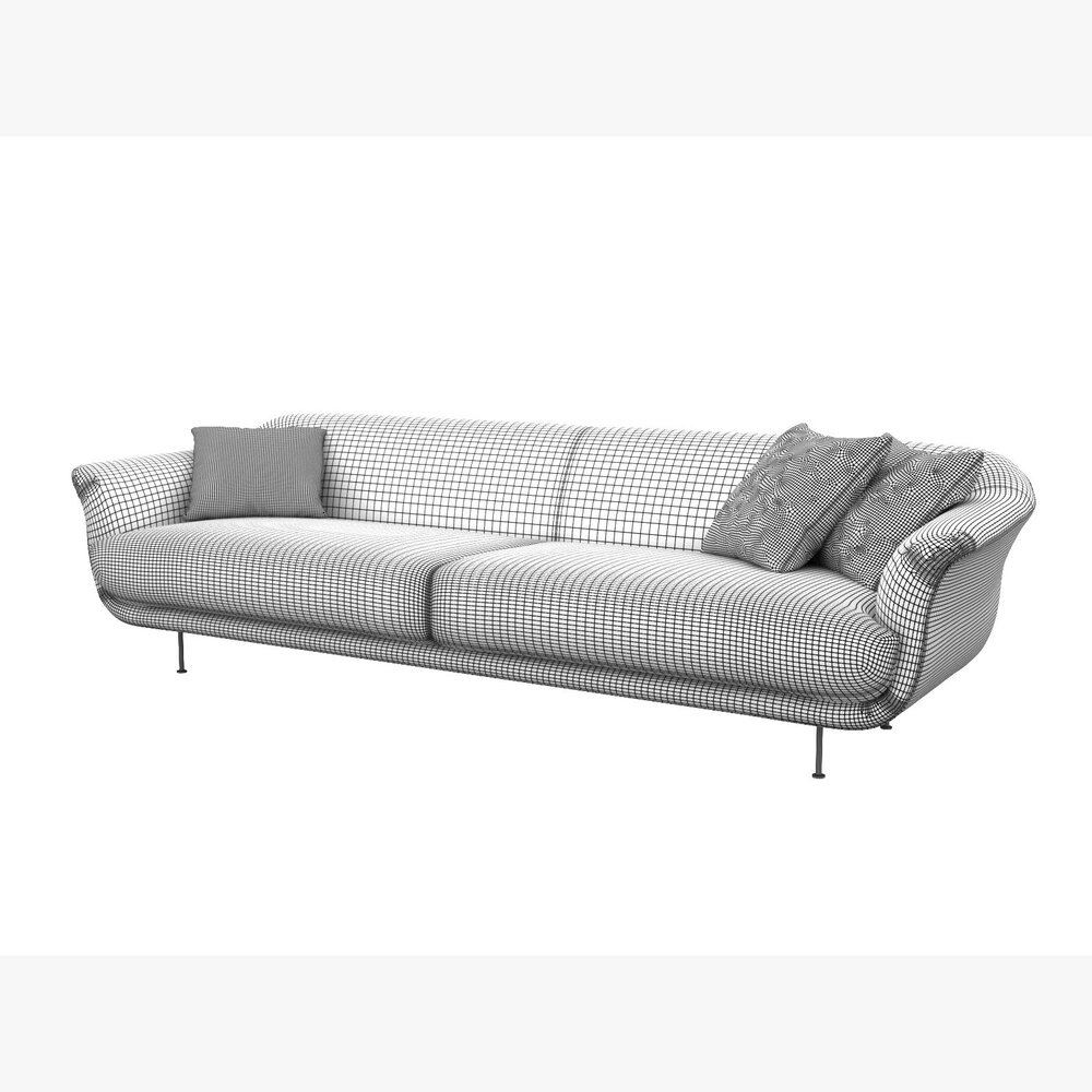 Alberta Style 3-Seater Sofa 3D model - Download Sofa on 3DModels.org