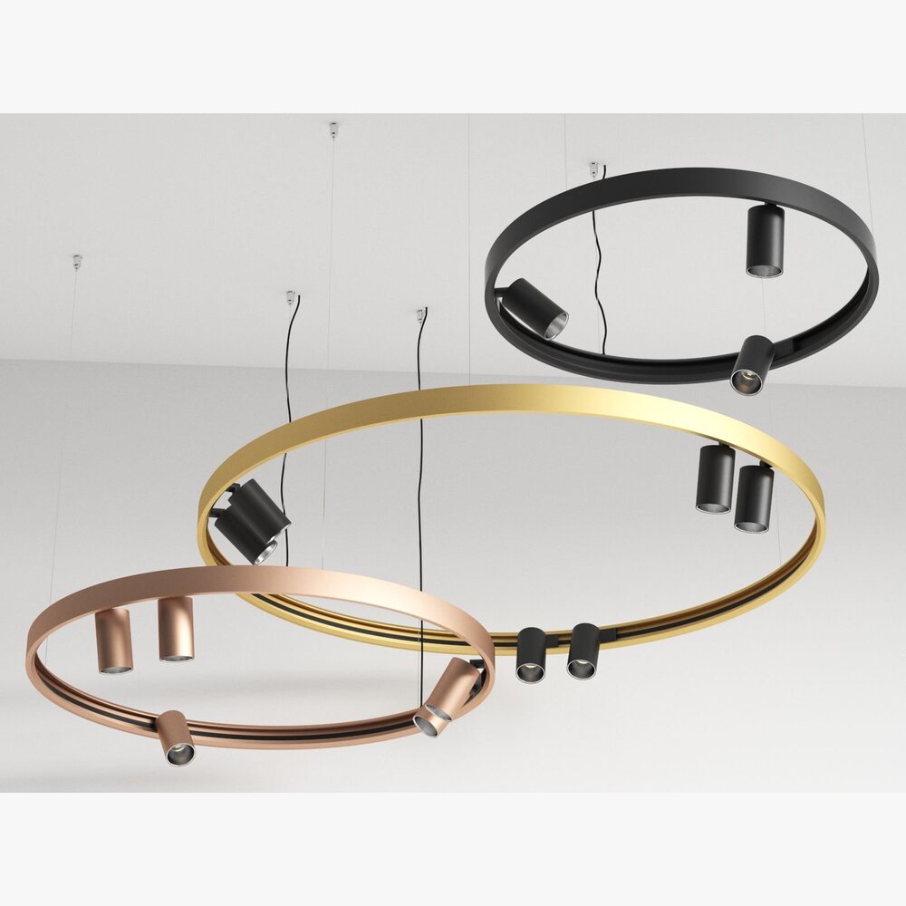Delta Light Superloop HC MDL Pendant Lamp 3D model - Download Lamp on ...