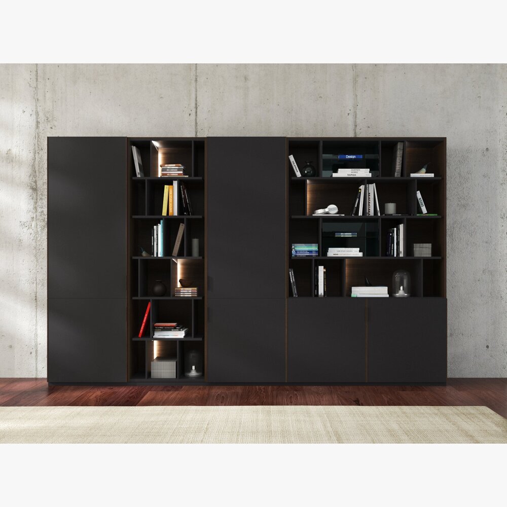 Ligne Roset Canaletto Composition C79 3D model - Download Wardrobe on ...