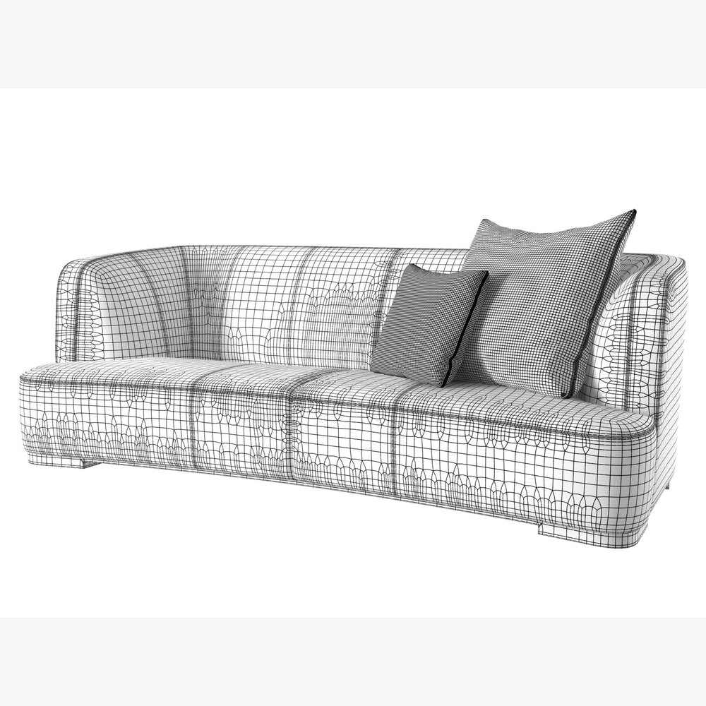Flexform Francis 245 3-Seater Sofa 3D model - Download Sofa on 3DModels.org