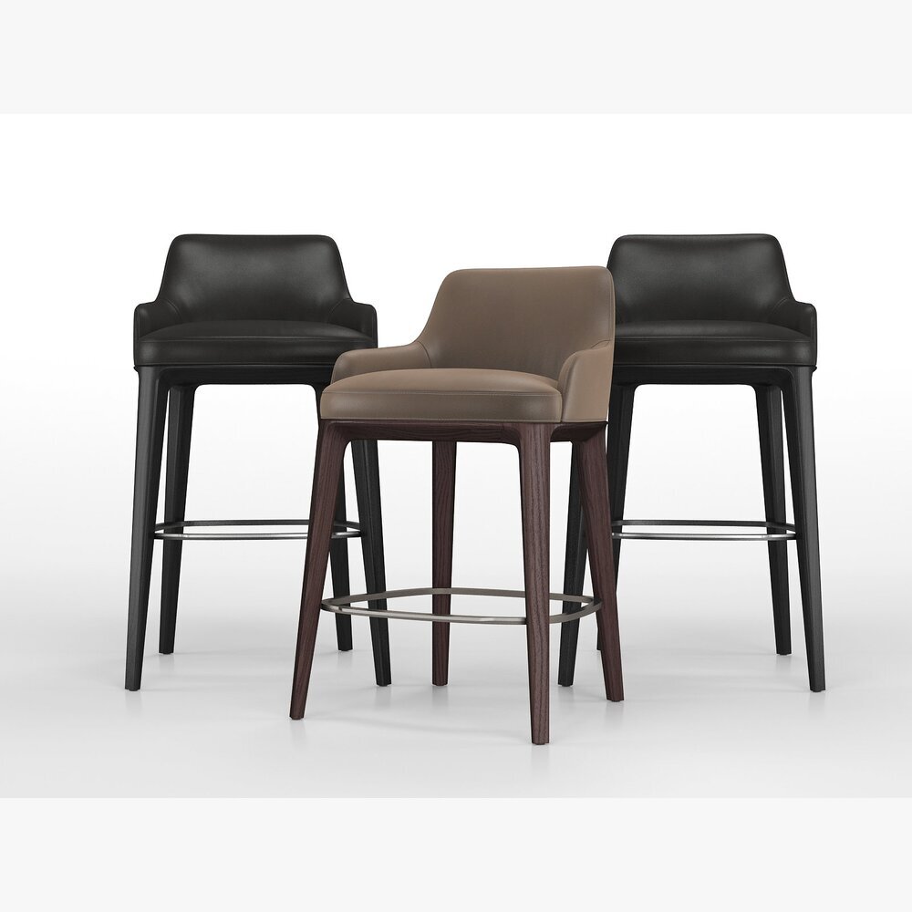 Poliform Sophie Stool 3D model - Download Chair on 3DModels.org