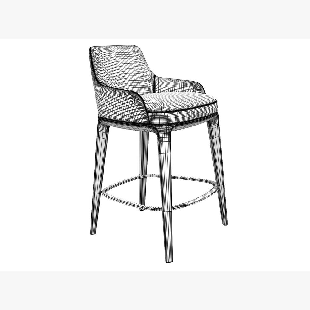 Poliform Sophie Stool 3D model - Download Chair on 3DModels.org