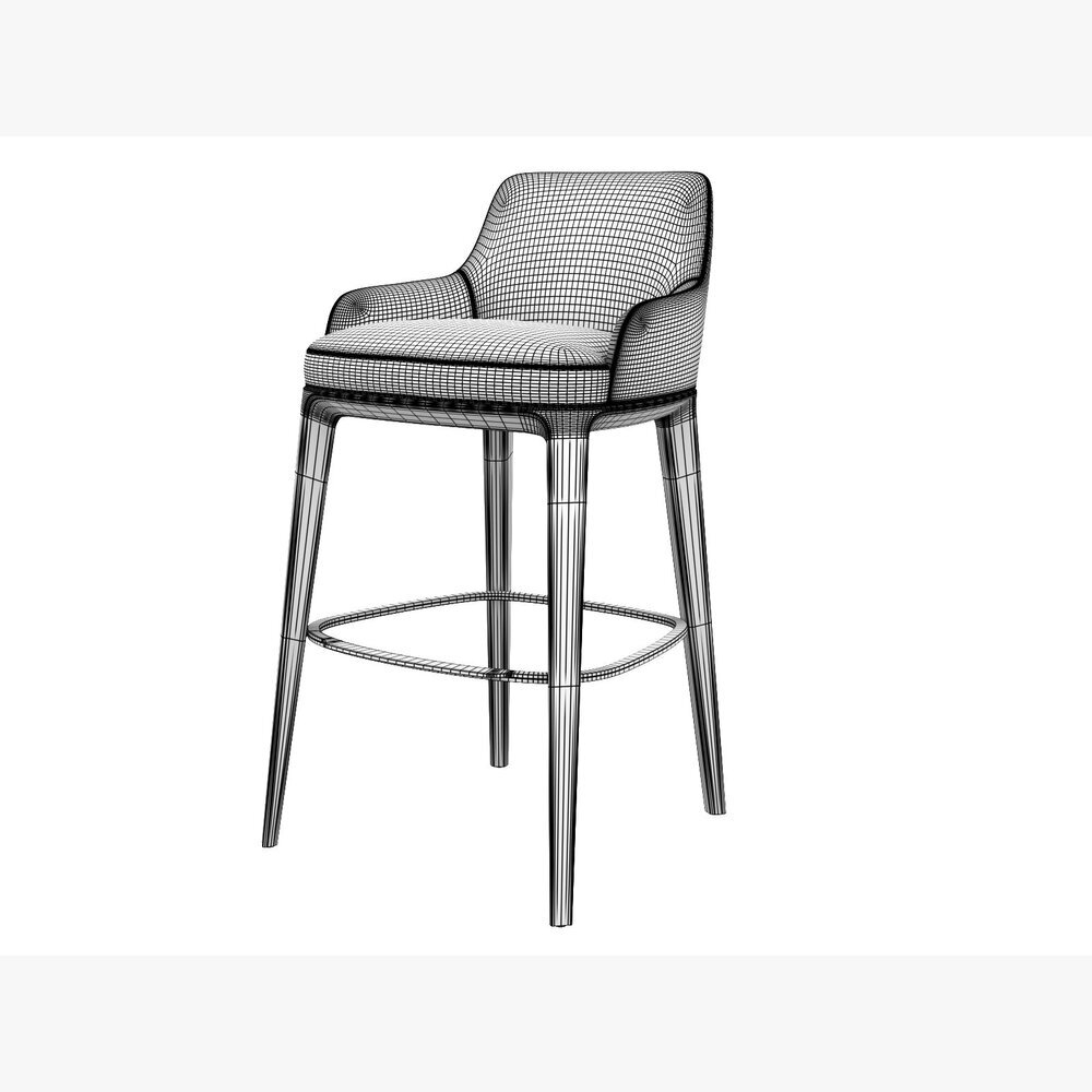 Poliform Sophie Stool 3D model - Download Chair on 3DModels.org