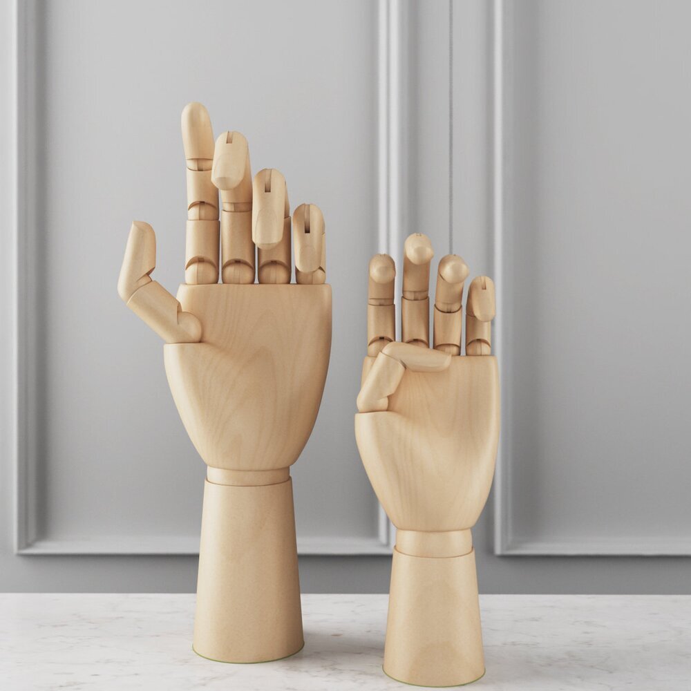 Hay Wooden Hand 3D model - Download Decoration on 3DModels.org