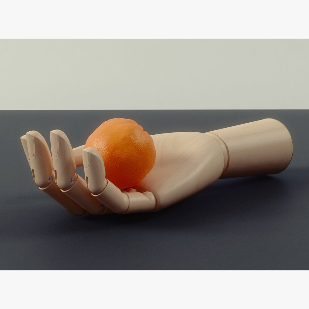 Hay Wooden Hand 3D model - Download Decoration on 3DModels.org