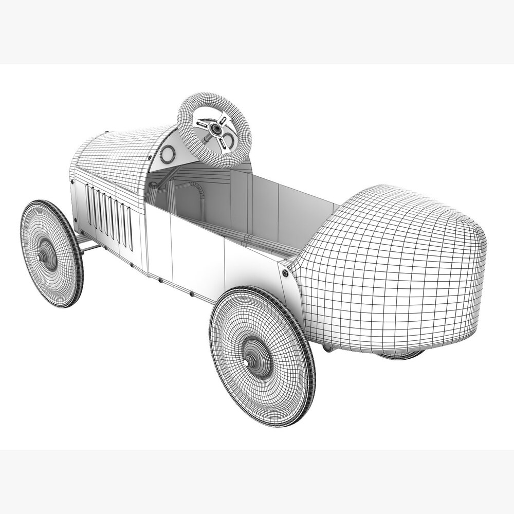 RH Montlhery Pedal Car 3D model - Download Hobbies on 3DModels.org