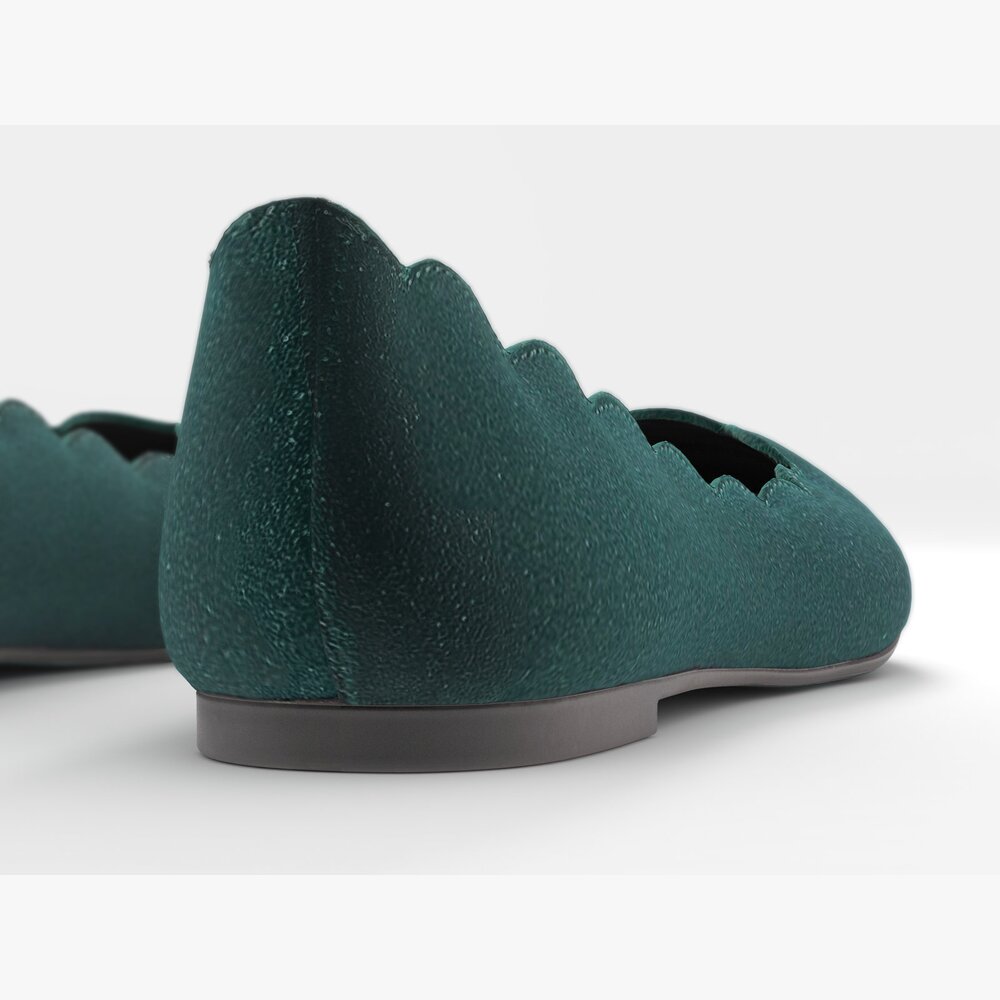 Scallop Jump Flat Shoes 3D model - Download Shoes on 3DModels.org