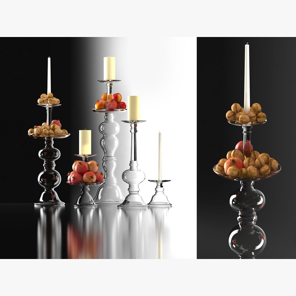 Addison Glass Candle Holders 3D model - Download Decoration on 3DModels.org