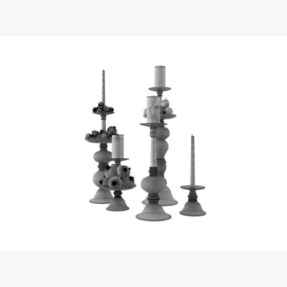 Addison Glass Candle Holders 3D model - Download Decoration on 3DModels.org