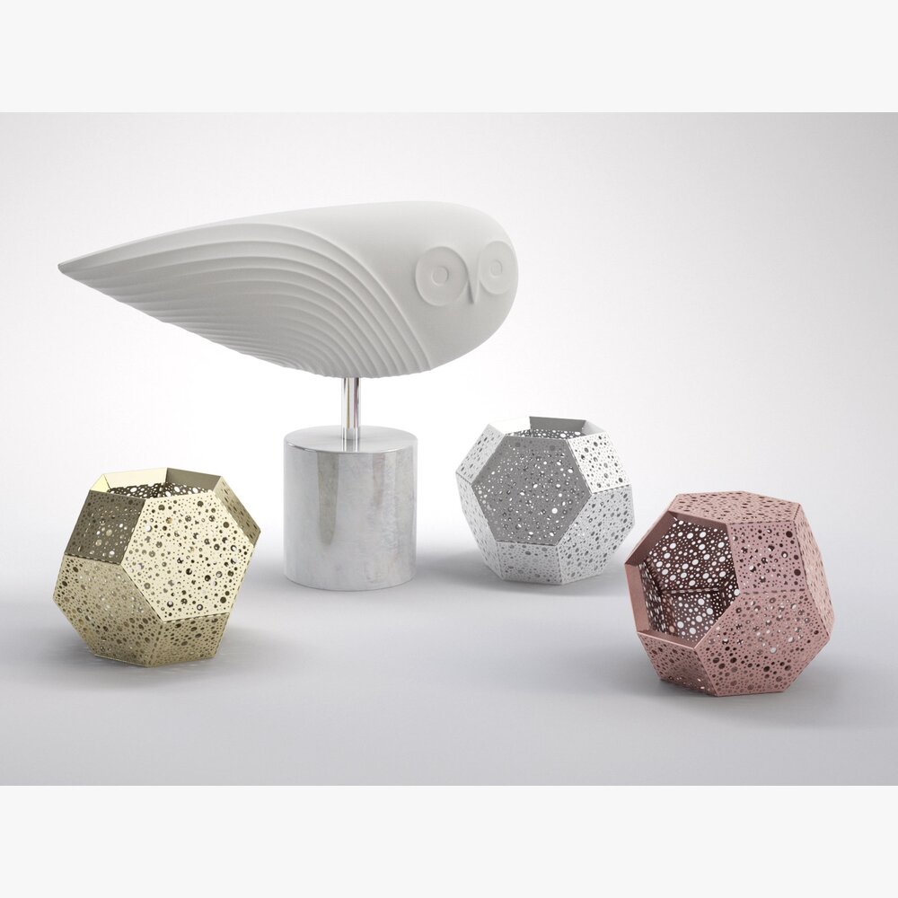 Tom Dixon JONATHAN ADLER Owl & TOM DIXON Etch 3D model - Download ...