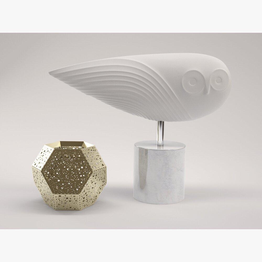 Tom Dixon JONATHAN ADLER Owl & TOM DIXON Etch 3D model - Download ...