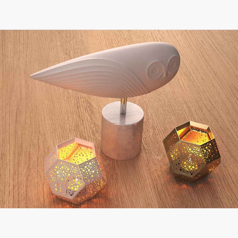 Tom Dixon JONATHAN ADLER Owl & TOM DIXON Etch 3D model - Download ...