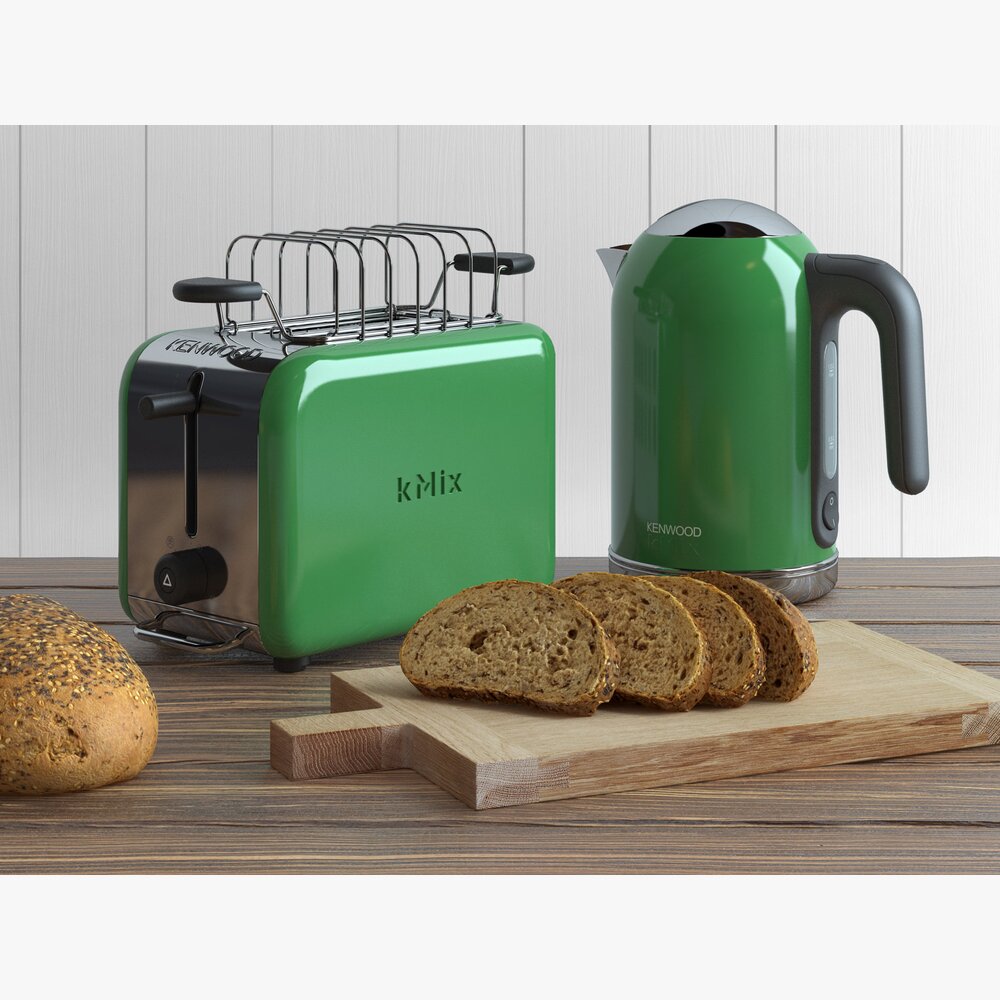 KENWOOD KMix Toaster & Kettle 3D model - Download Home Appliances on ...