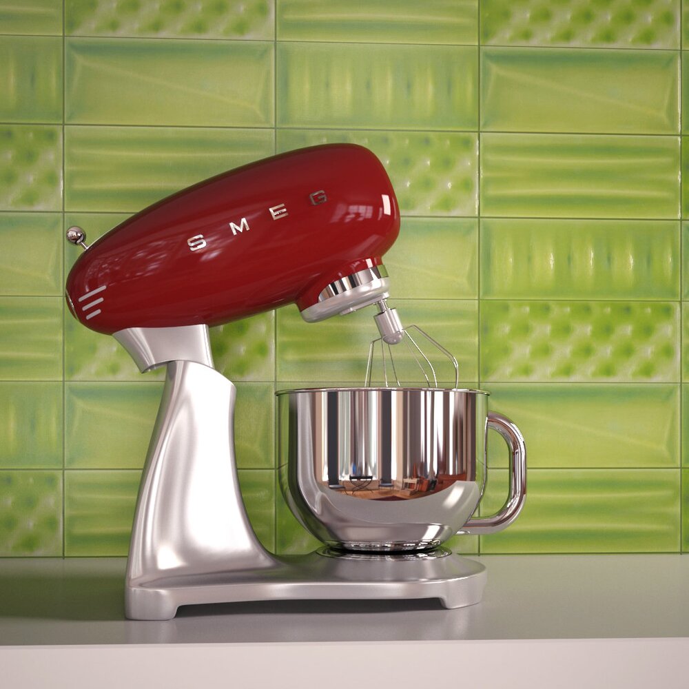 SMEG 50s Retro Style Mixer 3D model - Download Home Appliances on ...